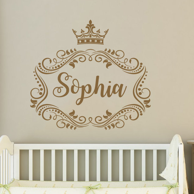 Decal House ''Name'' Princess Crown Nursery Wall Decal & Reviews | Wayfair