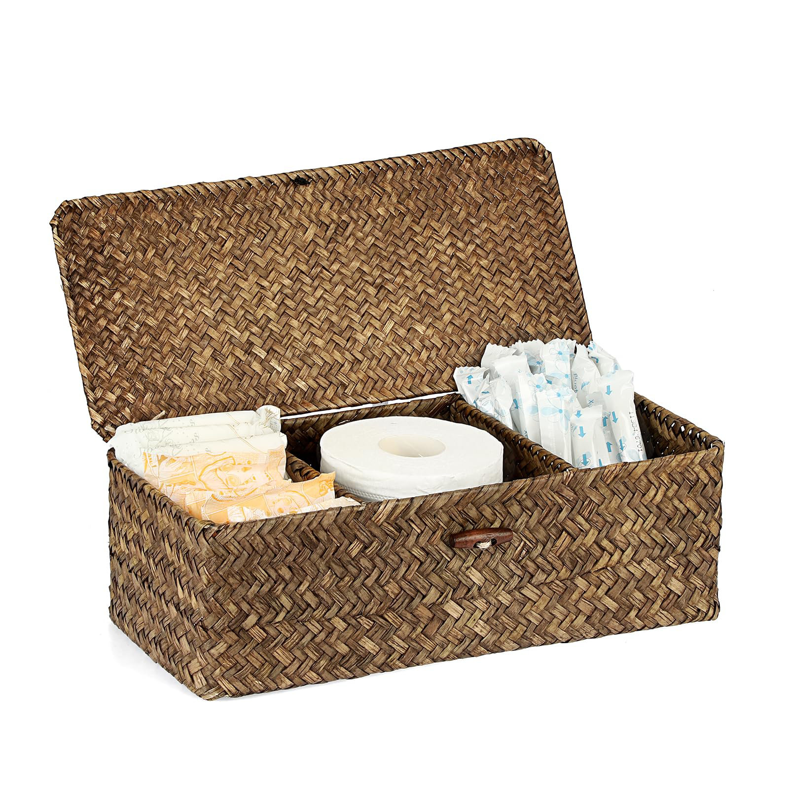 Bay Isle Home™ Small Woven Basket For Shelf Wicker Shelf Storage Basket ...