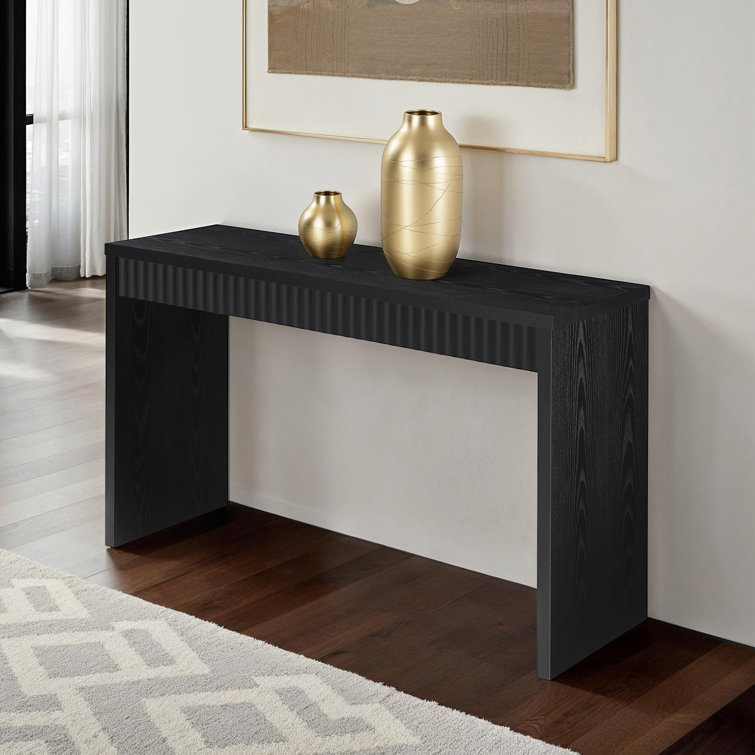 Ebern Designs Allegonda Fluted Entryway Hall Console Table/Desk ...