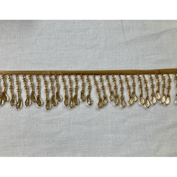 Rose Lace And Braid Crystal Beaded Fringe 3" Width Trim Sold By The ...