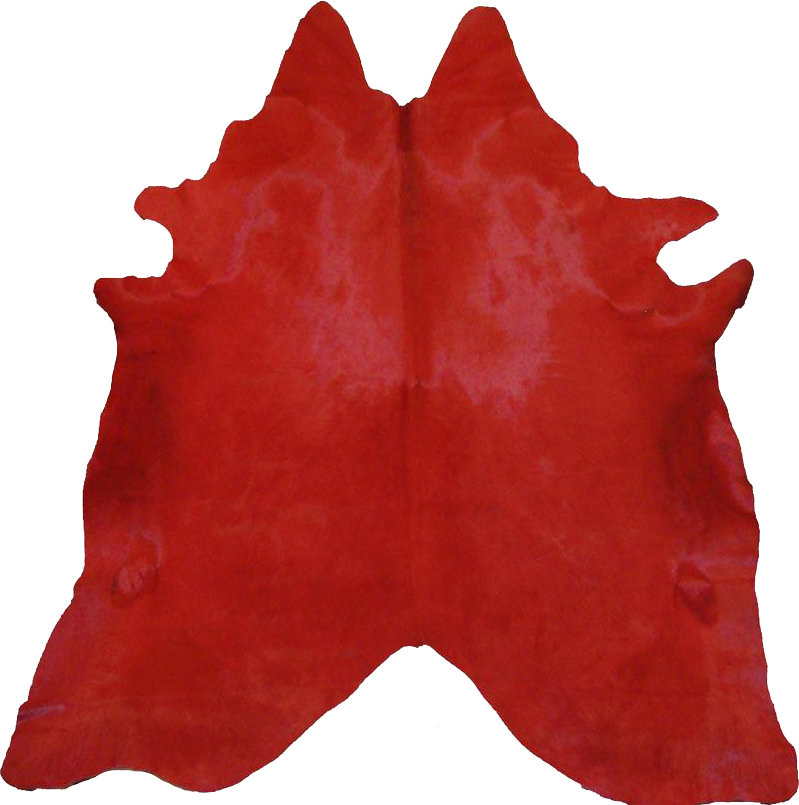 Everly Quinn Goodview Red Dyed Cowhide Rug – Genuine Leather Area Rug ...