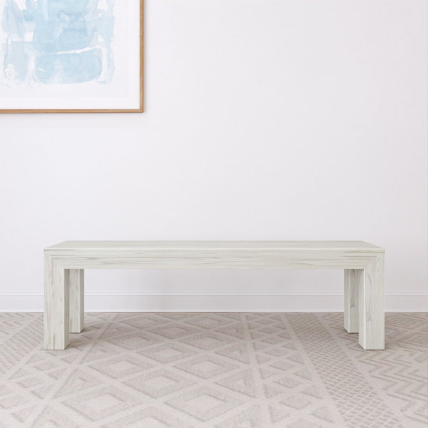 Wade Logan® Linzy Modern Wood Bench & Reviews | Wayfair