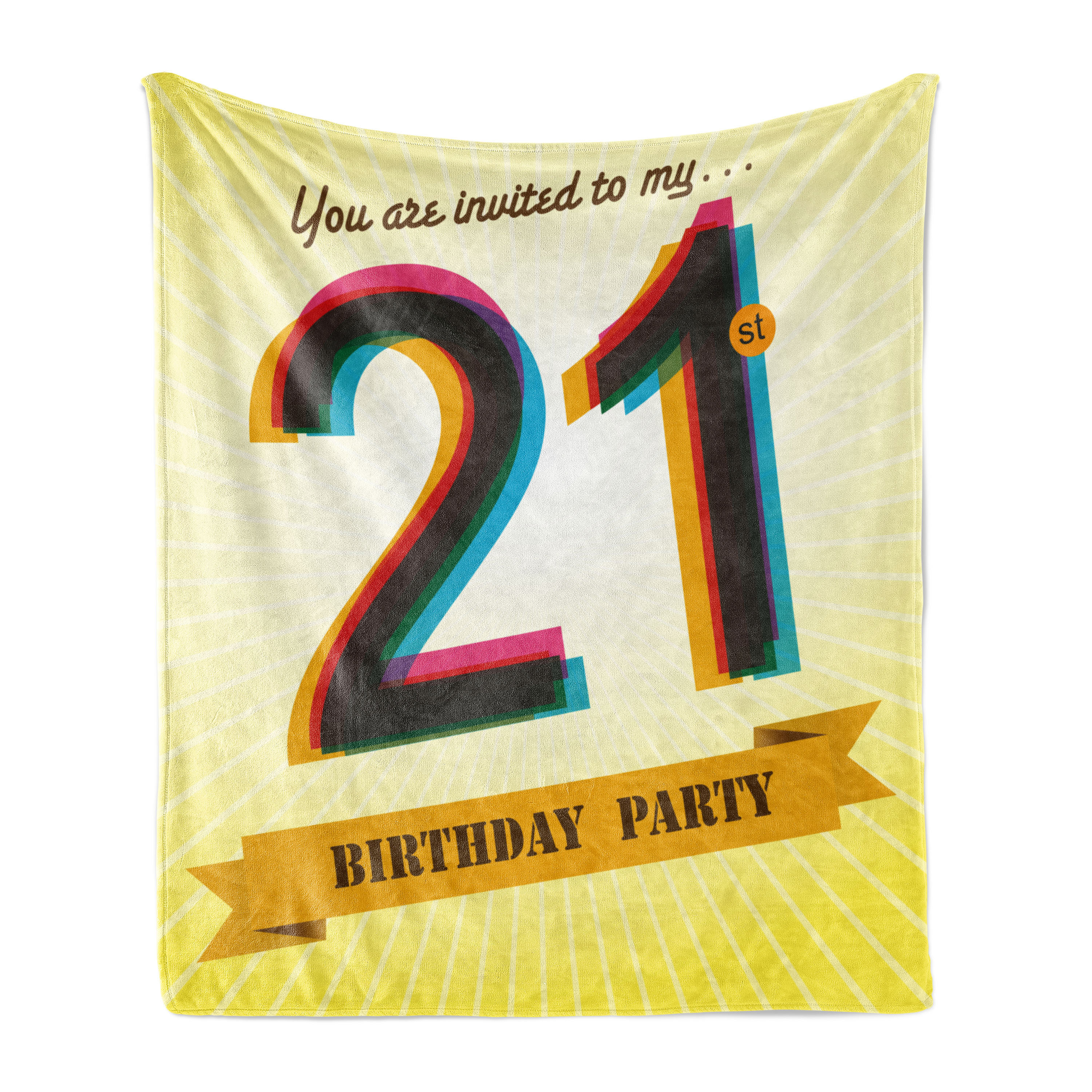 Ambesonne Colorful Fleece Throw Blanket Radial Backdrop | Wayfair