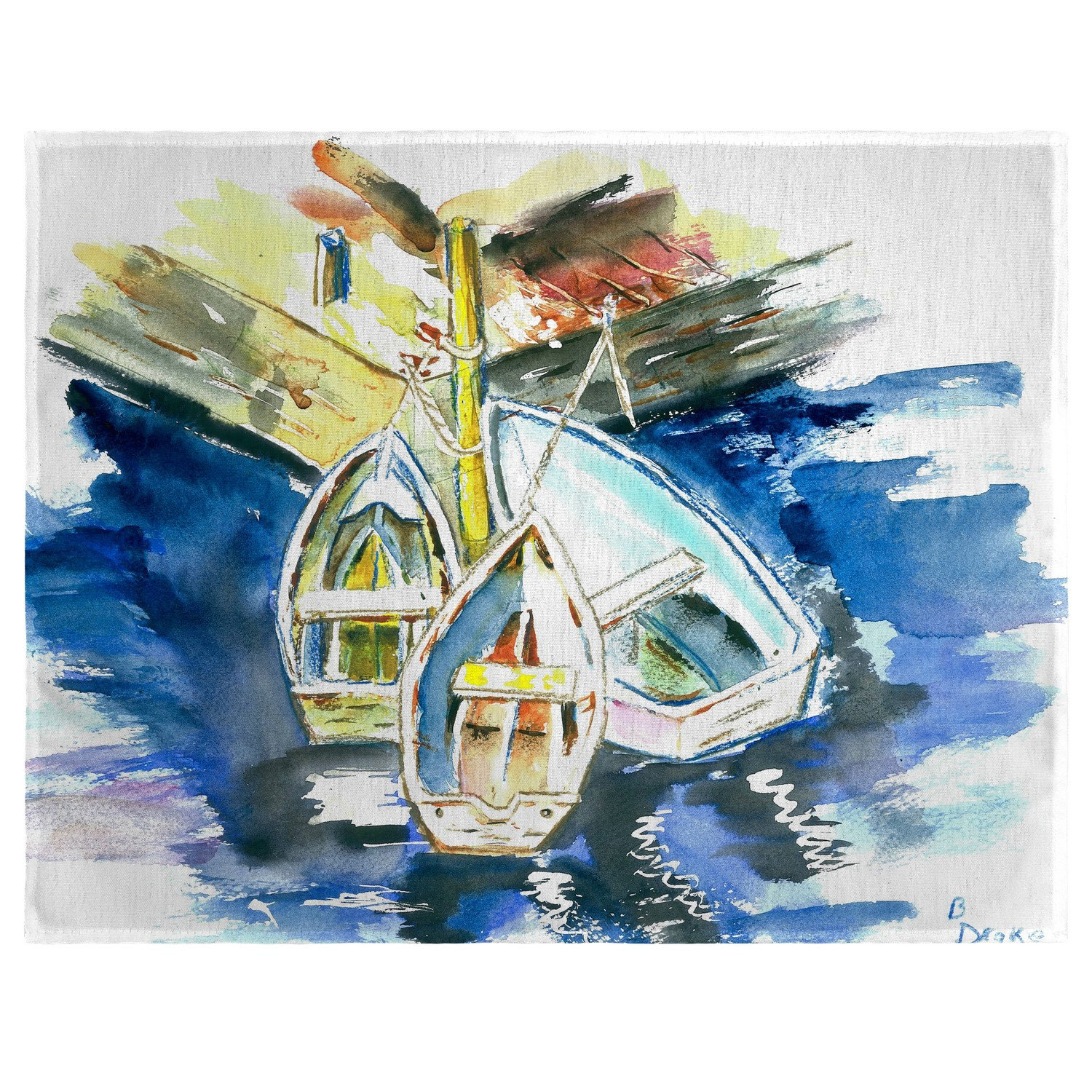 Breakwater Bay Freya Three Row Boats 18" Placemat | Wayfair