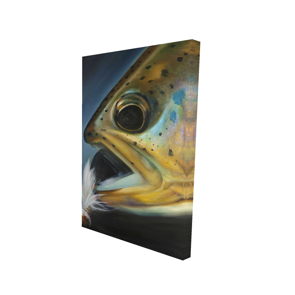 Lark Manor™ Golden Trout Canvas | Fly Fishing Decor for Home Aquatic ...