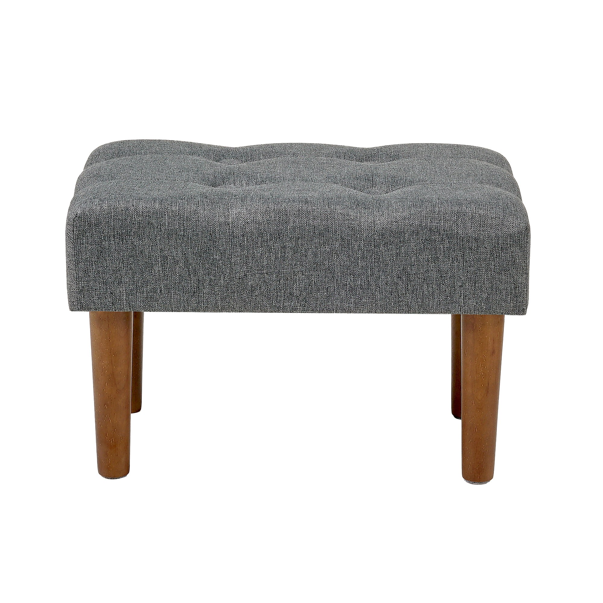 Ebern Designs Small Foot Stool Ottoman, Linen Ottoman Foot Rest With ...