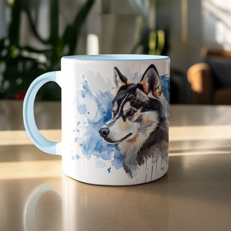 East Urban Home Set of 3 – Miniature Pinscher Watercolor Design 11oz ...