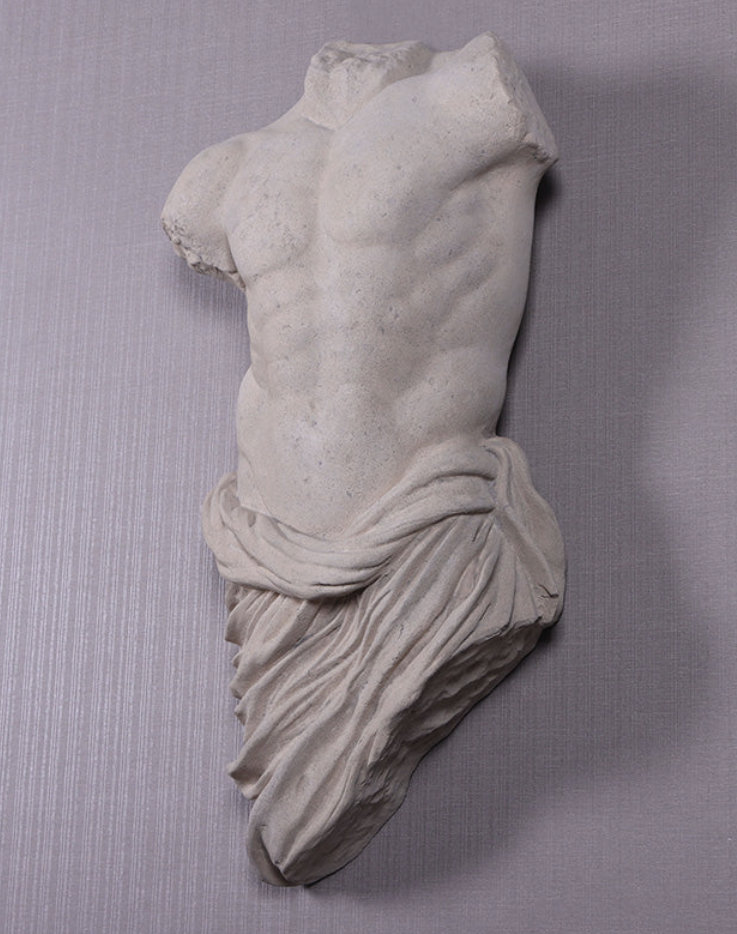 Bloomsbury Market Male Stone Torso Wall Decor Statue | Wayfair
