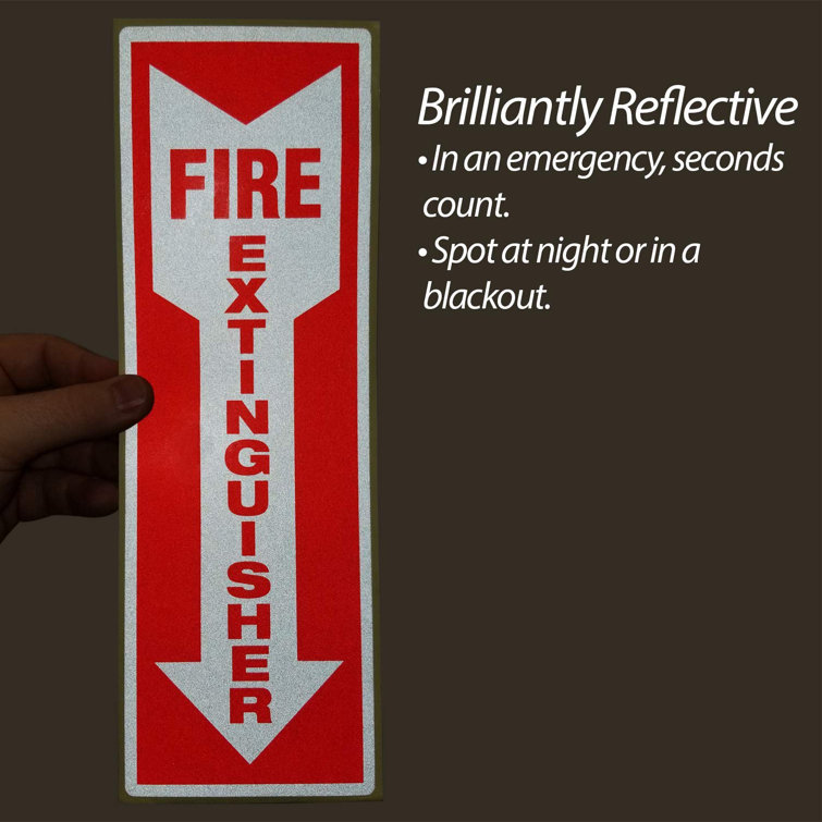 SmartSign Fire Extinguisher With Downward Arrow Engineer Grade ...