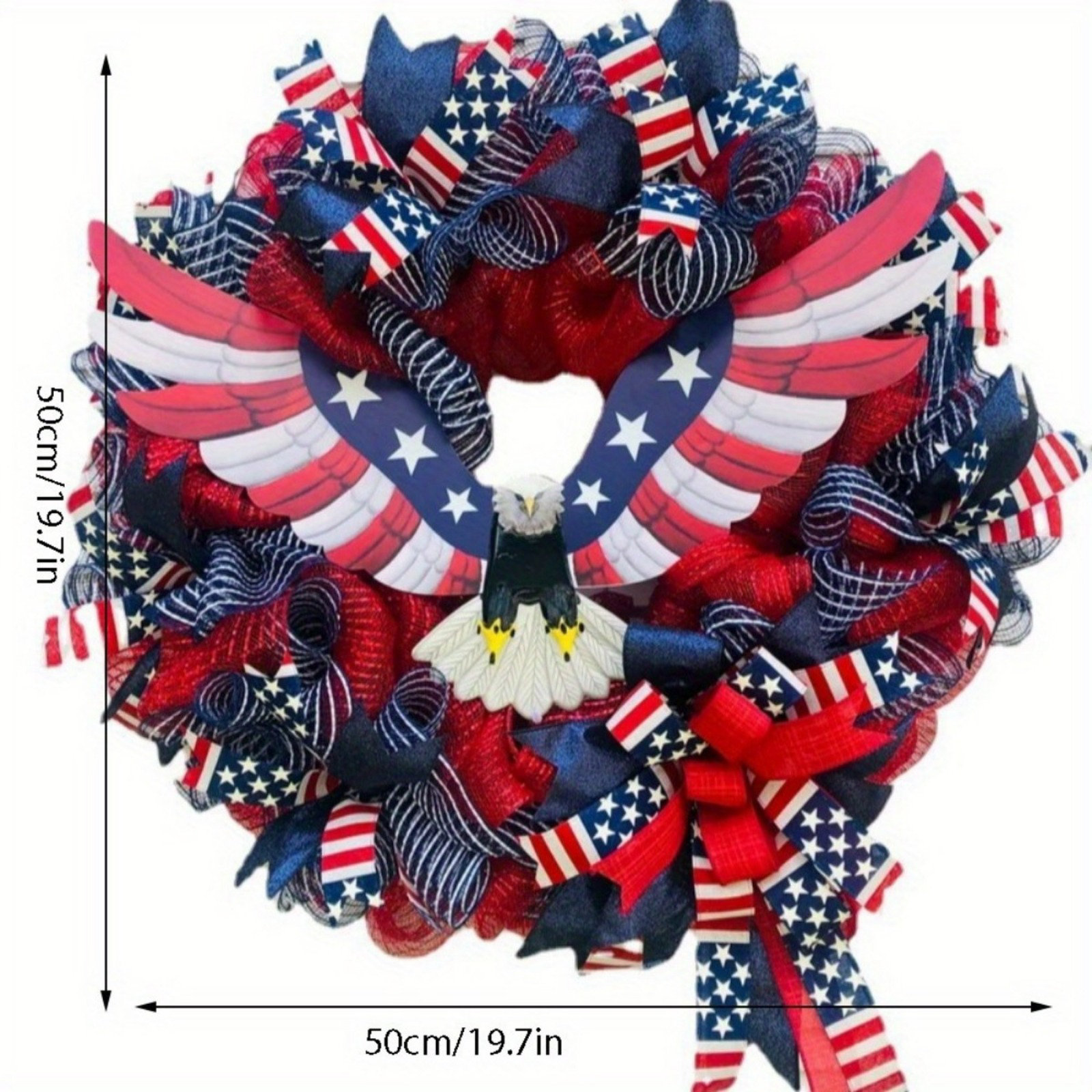 Ophelia & Co. American Flag Bald Eagle Wreath, 4th July Memorial Day ...
