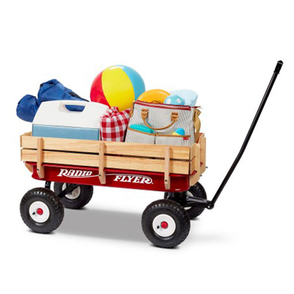 Radio Flyer Full-Size All-Terrain Steel and Wood Pull Food & Drink ...