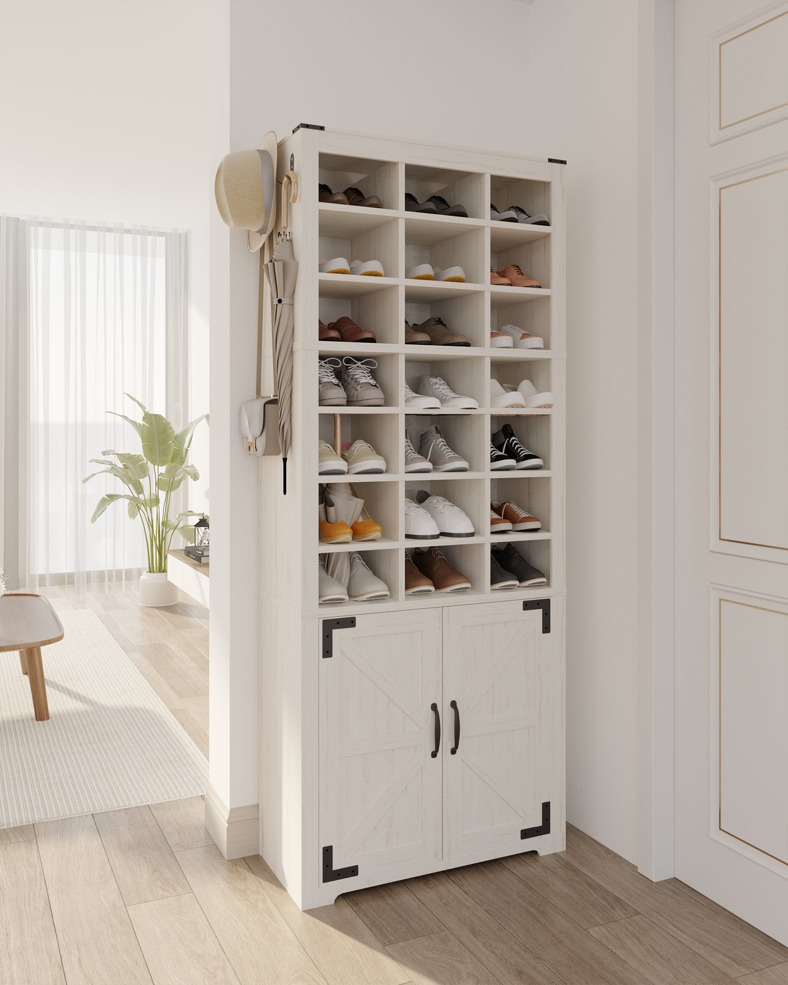 Red Barrel Studio 30 Pair Shoe Storage Cabinet | Wayfair