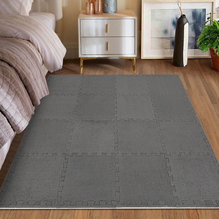 Symple Stuff Reith 48'' W x 48'' L Level Loop Polyester Carpet Tile | Wayfair