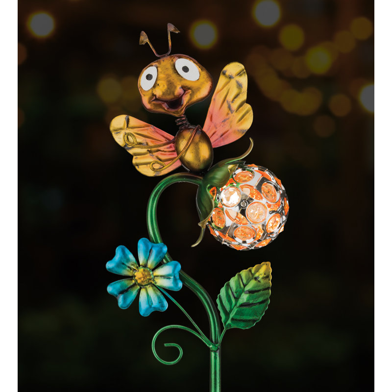 Regal Art & Gift Crystal Bug Solar Stake - Bee | Wayfair
