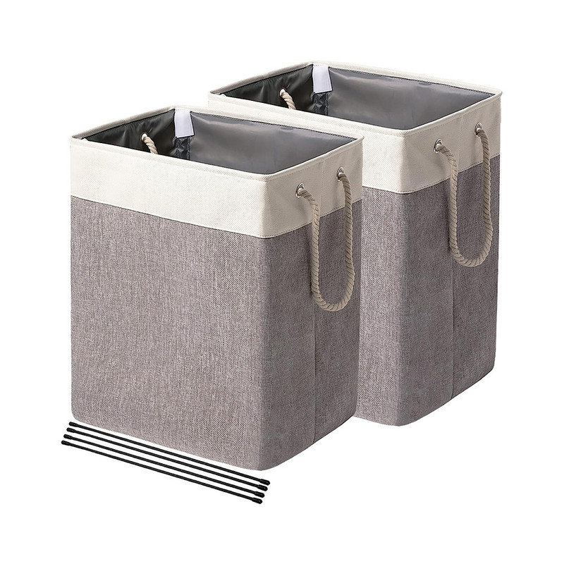 Breakwater Bay Laundry Basket 2Pack,Freestanding Laundry Hamper with ...