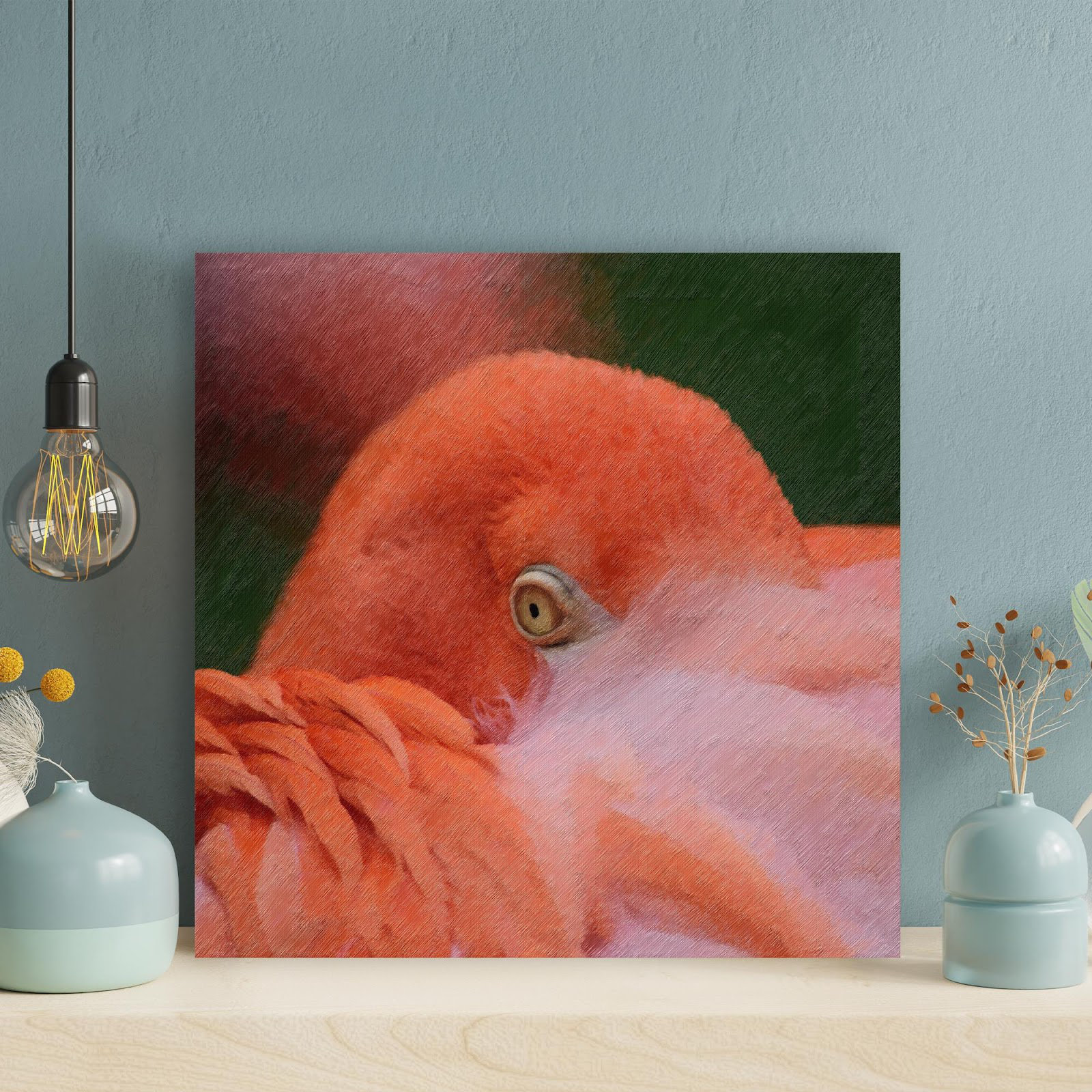 Bayou Breeze Closeup Photo Of Red Bird - Wrapped Canvas Painting ...