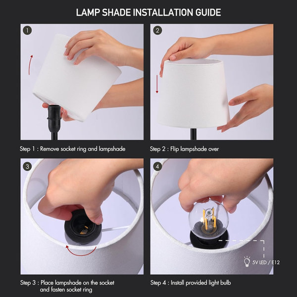Alcott Hill® Mini – Cordless LED Table Lamp with Dimmer, Built-in ...