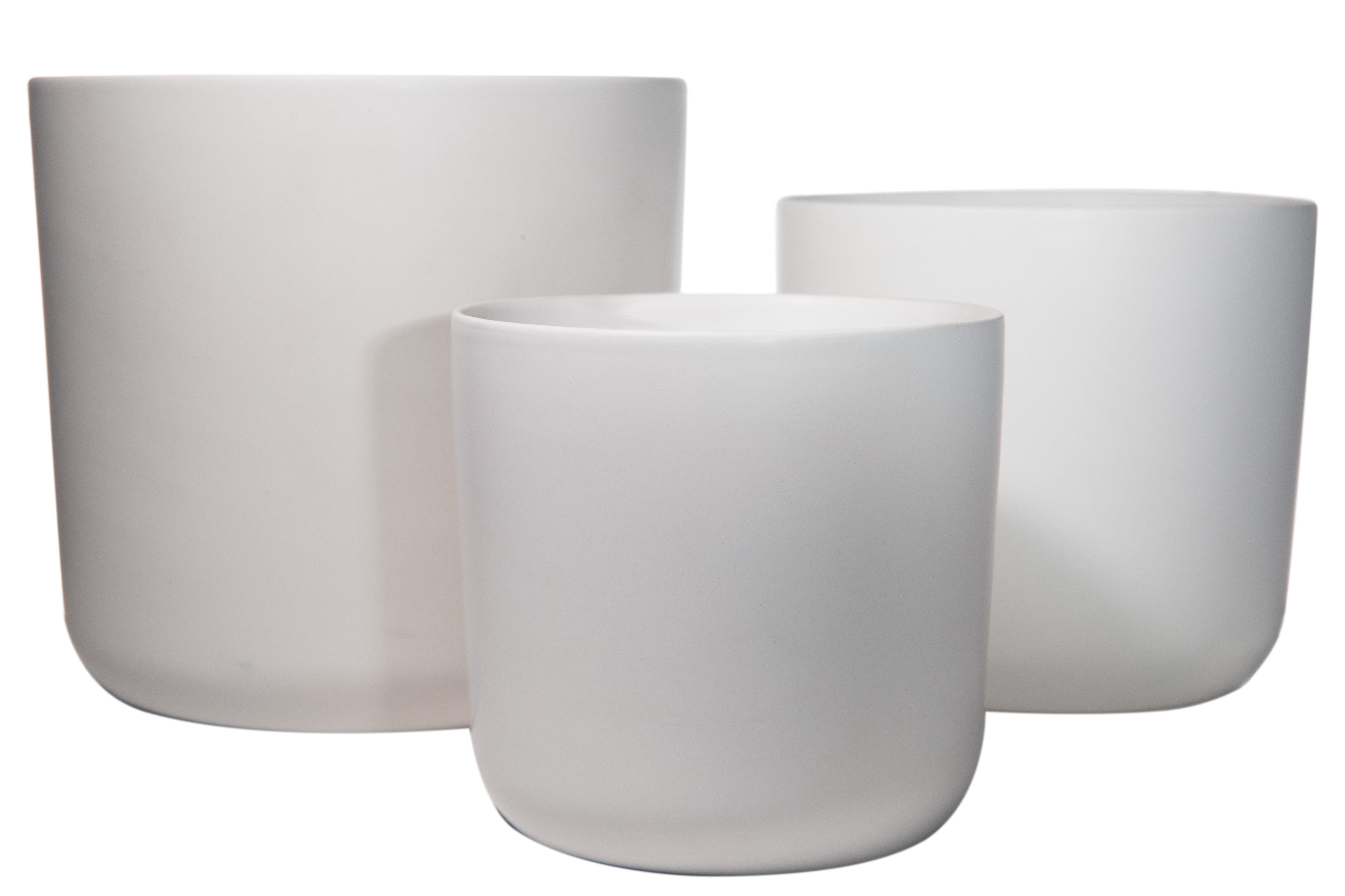 Latitude Run® Ceramic Round Pot Matte Finish White | Wayfair