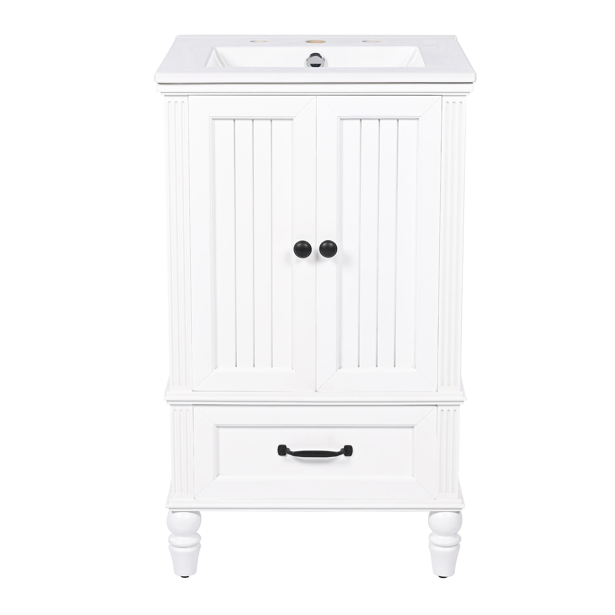 Alcott Hill® 20" Bathroom Vanity with Sink, Bathroom Cabinet with Two ...