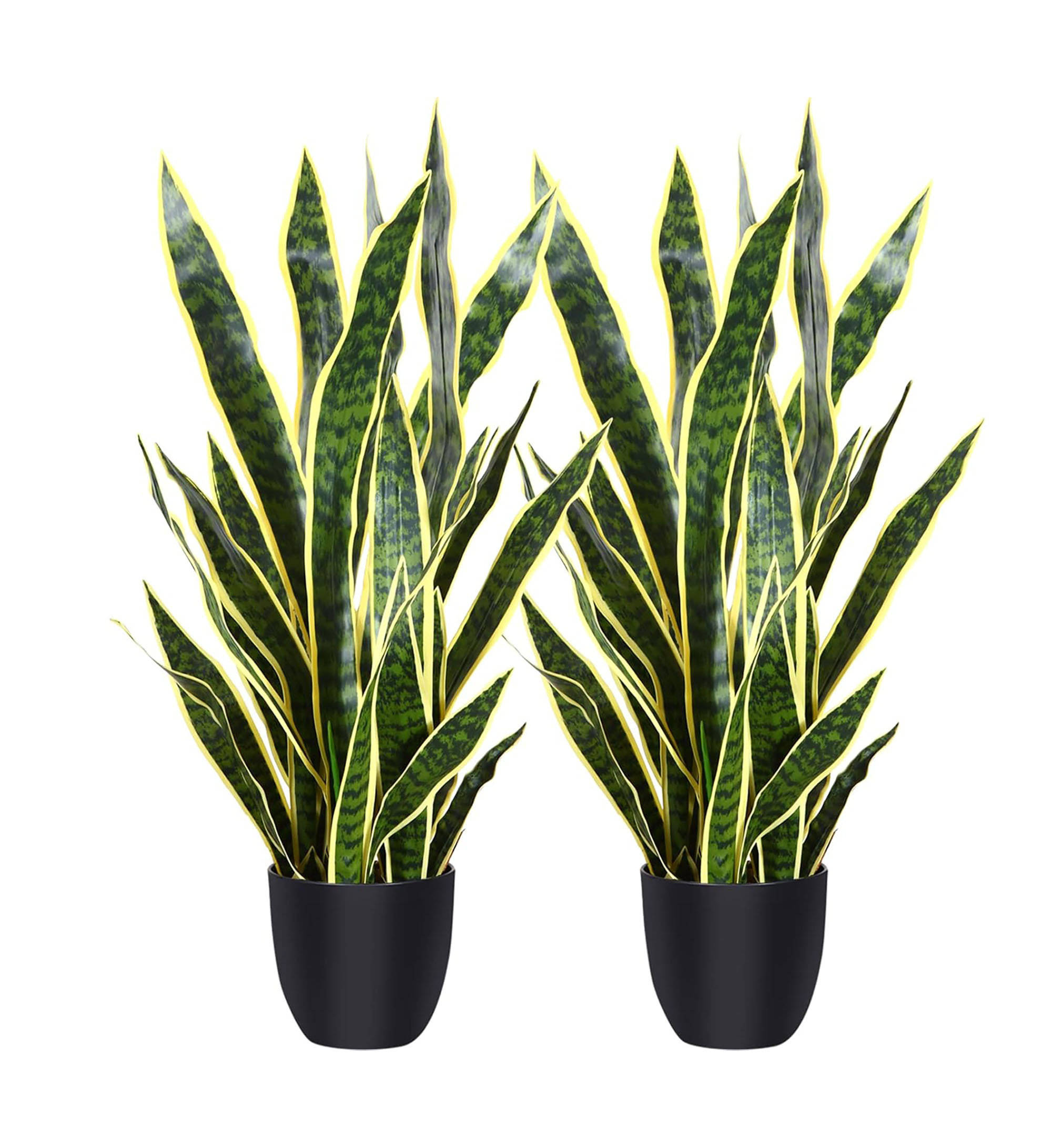 Primrue Artificial Snake Plant ,Fake Sansevieria Tree ,32 Leaves ... Primrue Artificial Snake Plant ,Fake Sansevieria Tree ,32 Leaves ...