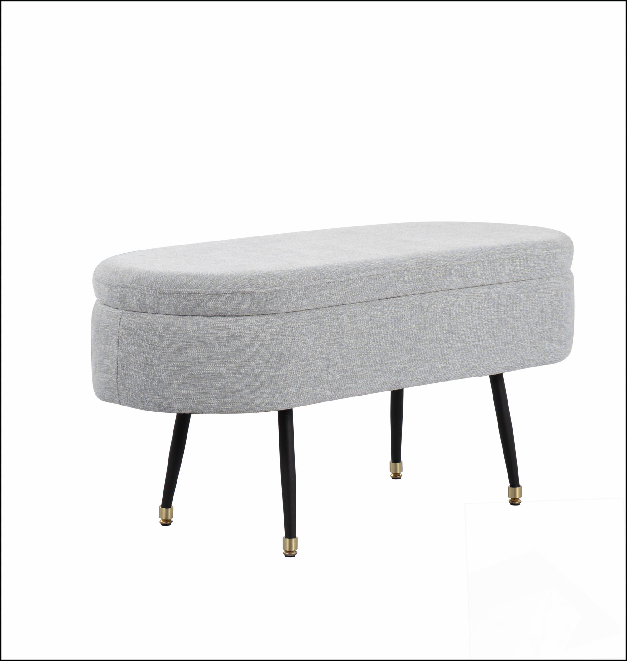 Corrigan Studio® Harvey Contemporary Storage Bench in Metal and Light ...