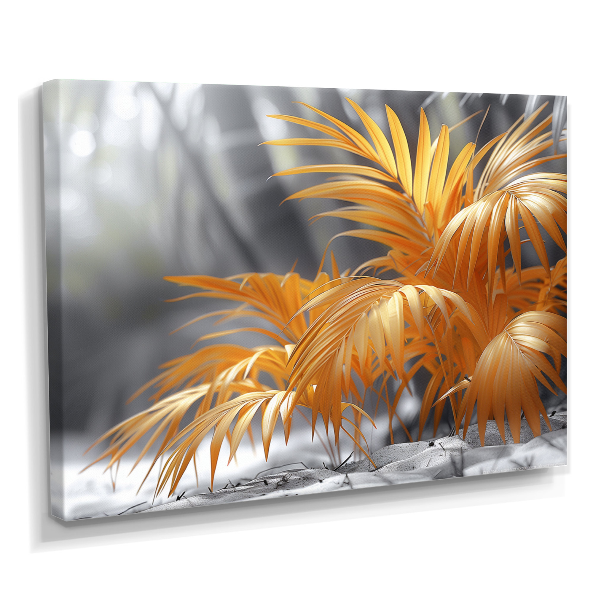 Winston Porter Yellow And Grey Palms Garden - Palms & Palm Trees Wall ...