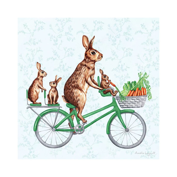 Happy Larry Rabbits On Bike | Wayfair.co.uk