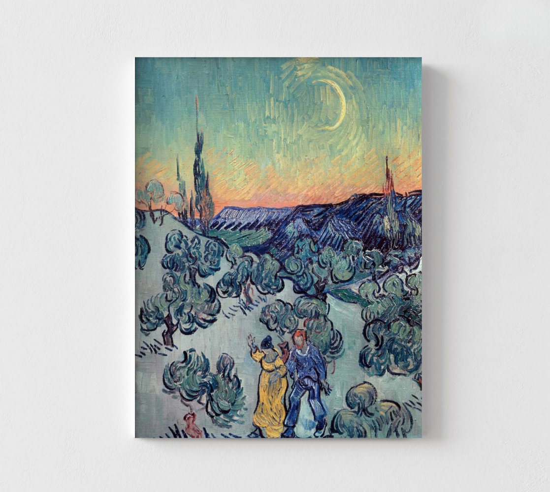WeFrameArt The Stroll By Vincent Van Gogh, Hiking Art Print,Van Gogh ...