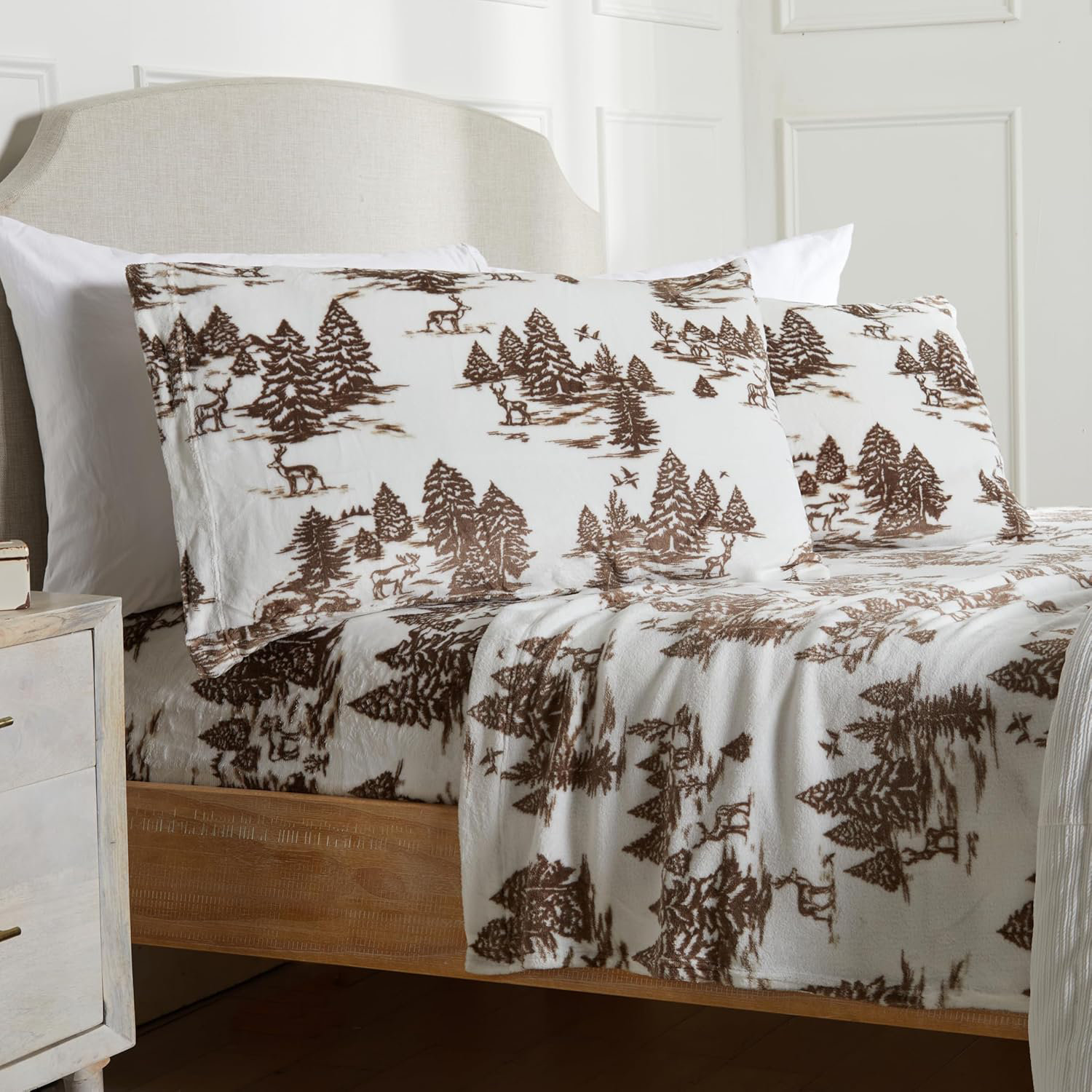 BEFIHO Ultra Soft Micro Fleece Sheets Set With Extra Deep Pockets ...