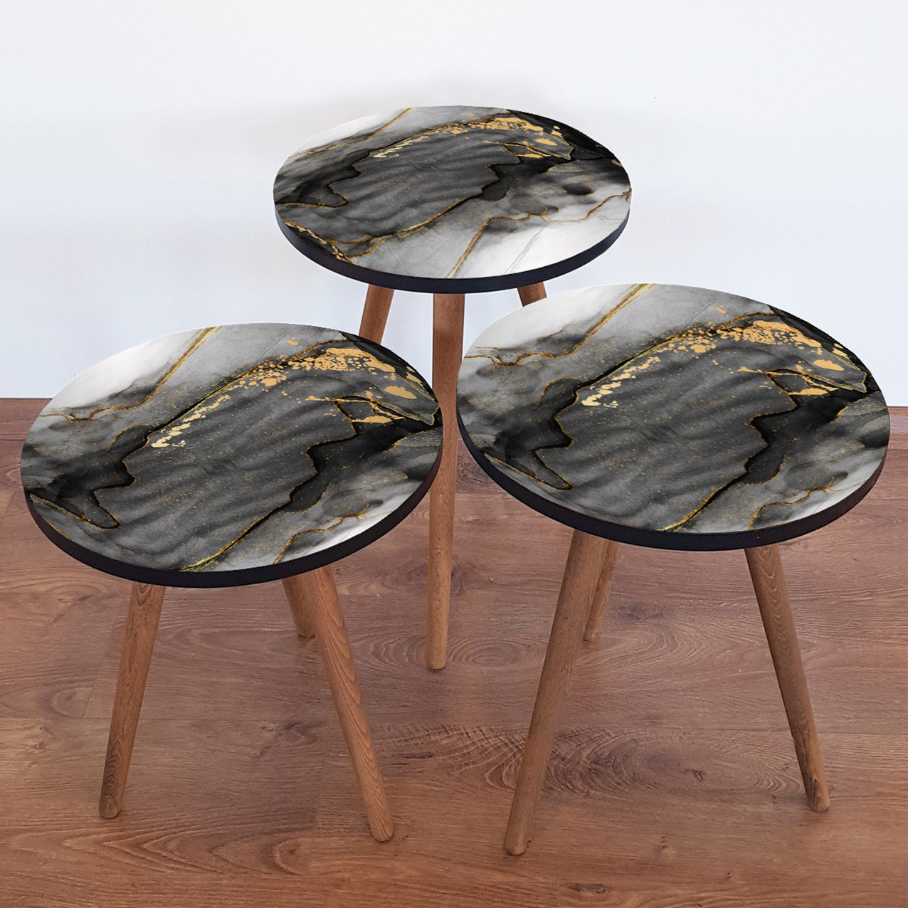 East Urban Home Treva 3 Legs Nesting Tables | Wayfair
