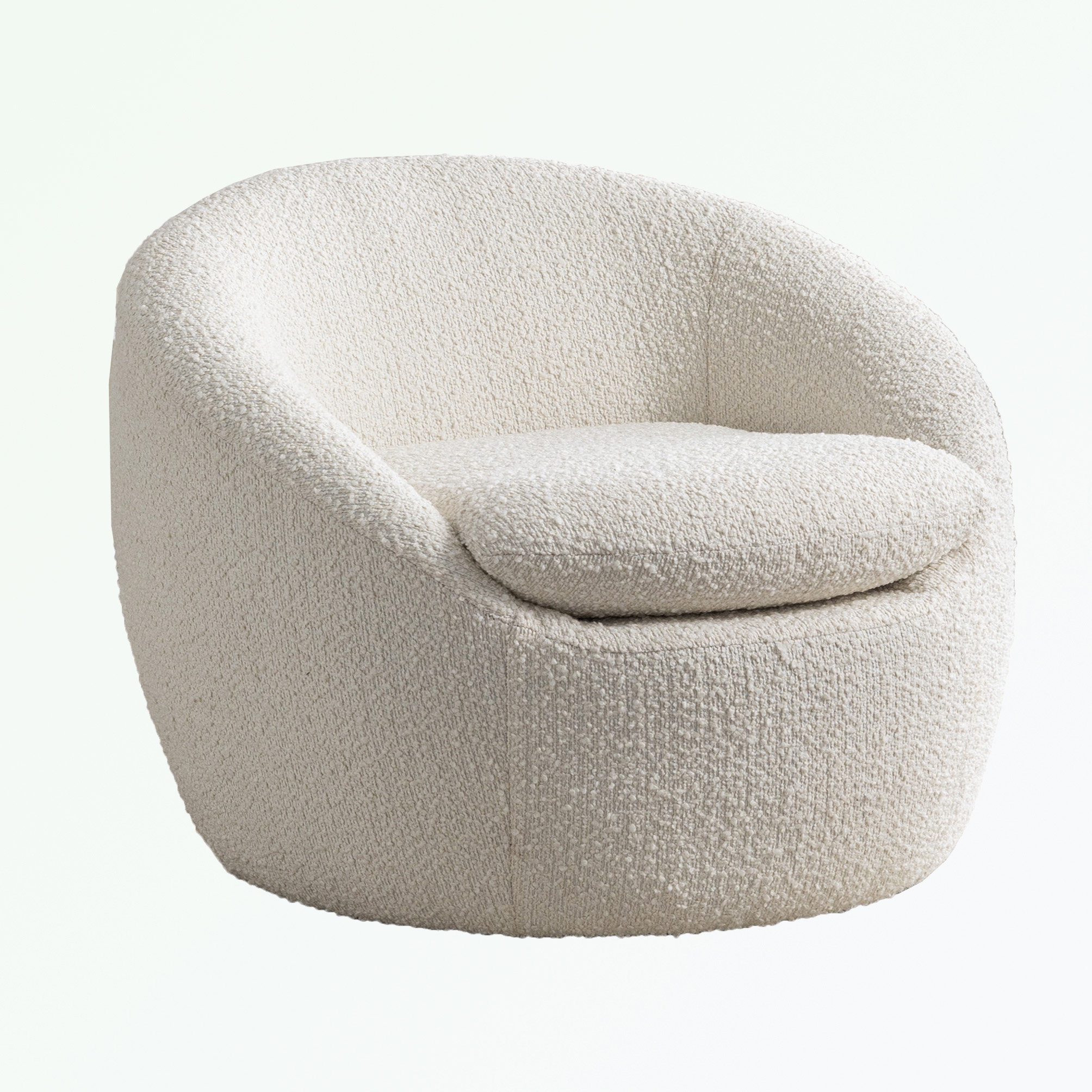 Brayden Studio® Ebeline Upholstered Swivel Barrel Chair | Wayfair