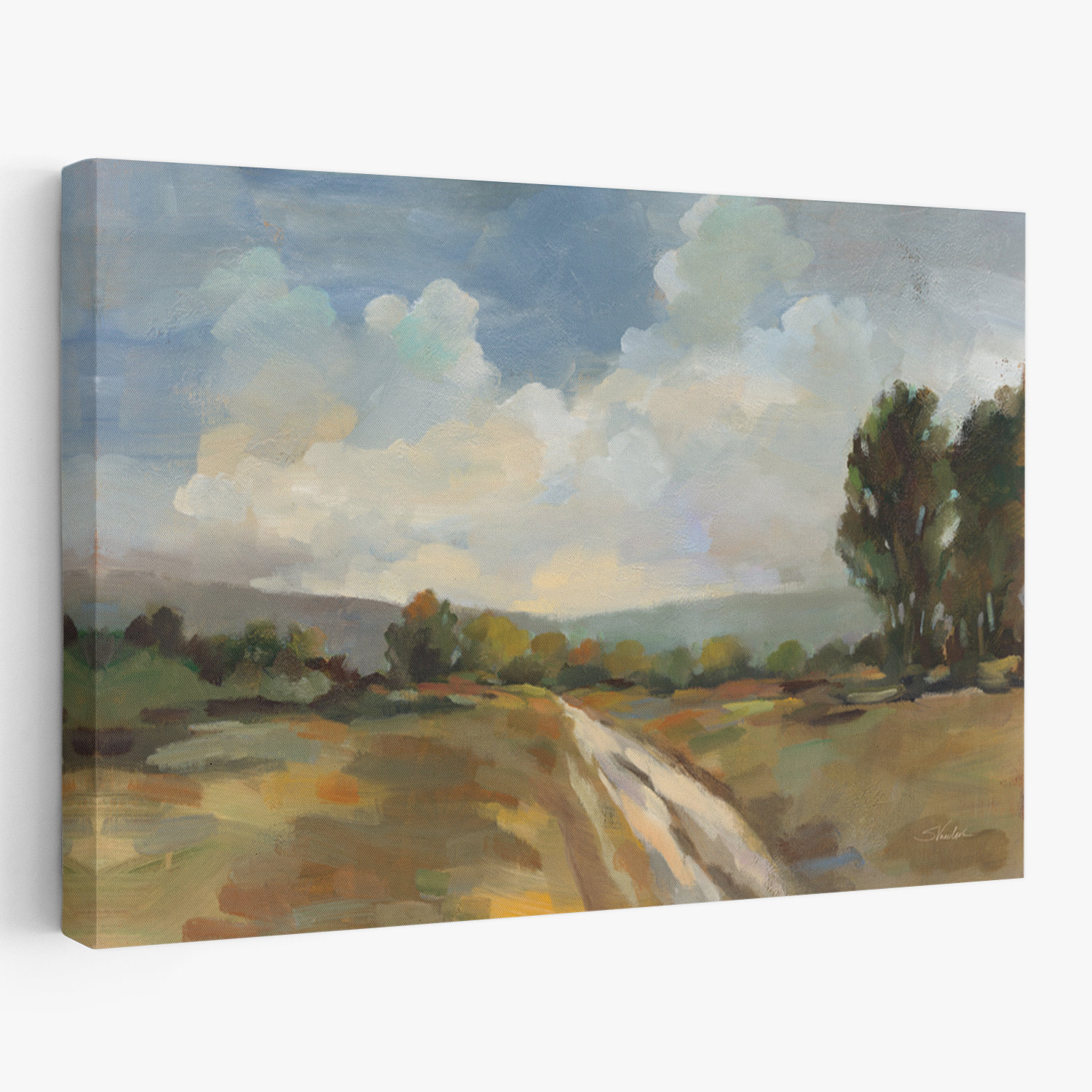 Ophelia & Co. Countryside View - Black Blue Brown Clouds | Wayfair