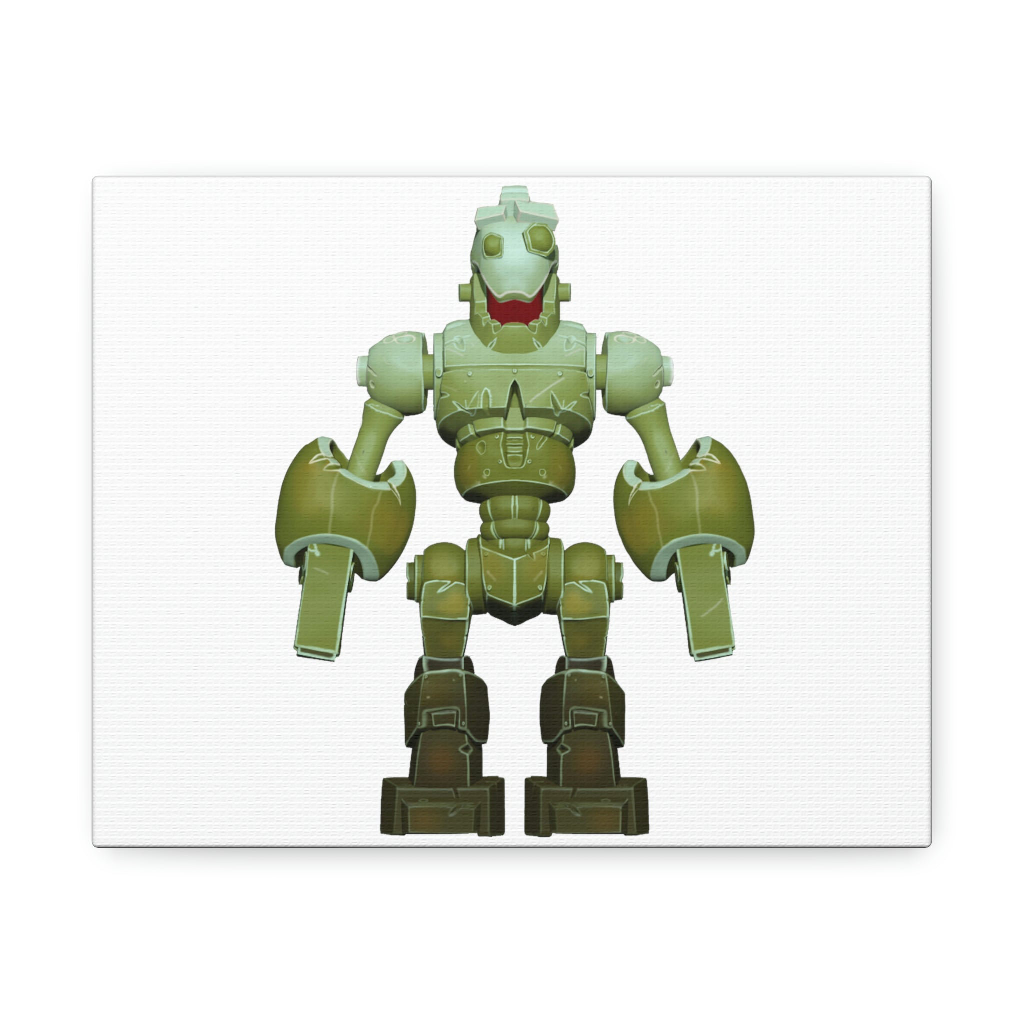 Zoomie Kids Green Robot by Kelly Johnson - Wrapped Canvas Graphic Art ...