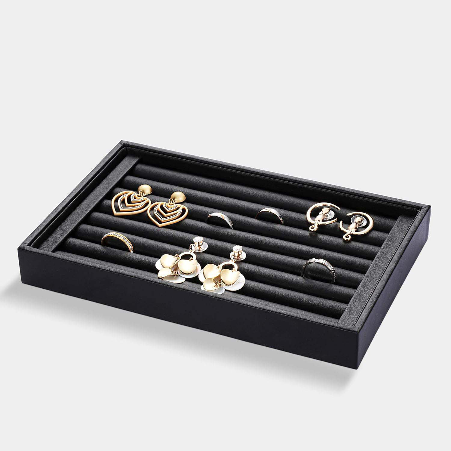 Latitude Run® 7 Slots Ring Earrings Trays Showcase Display Jewelry ...