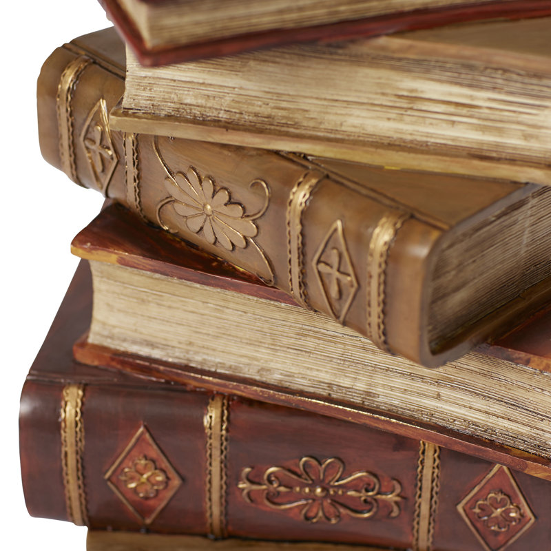 World Menagerie Montegue Stacked Books Glass Figurine Table & Reviews ...