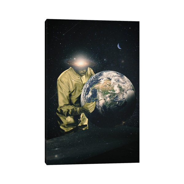 Happy Larry Earth Check II - Print on Canvas | Wayfair.co.uk