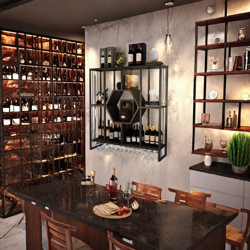 L Wall-hanging Wine Rhythm Hexagonal Wall Mounted Wine Rack | Wayfair