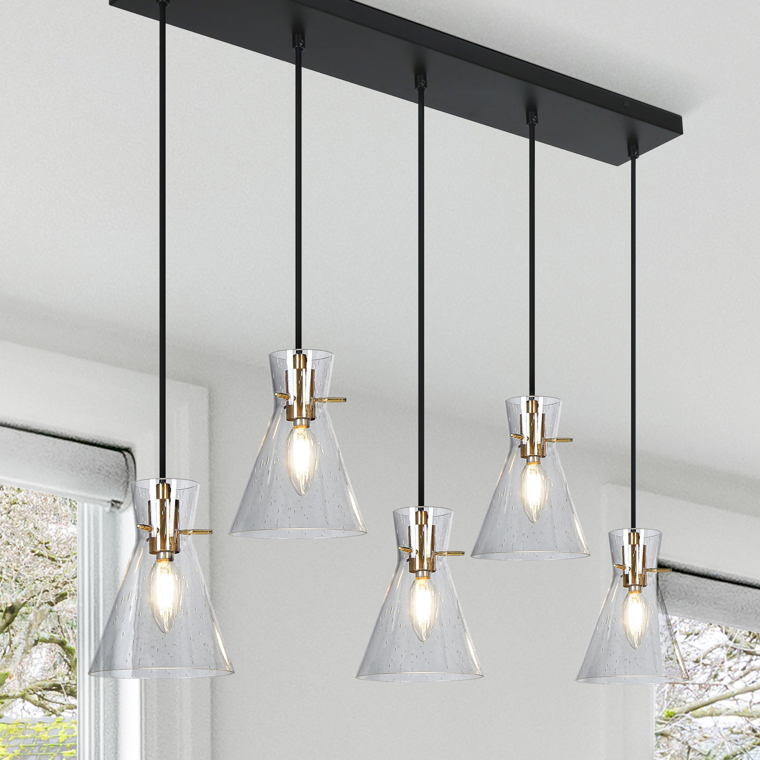 Mercer41 Layni 5 - Light Dimmable Kitchen Island Chandelier & Reviews ...