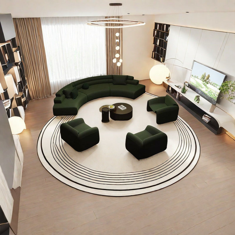 KANGLY Semi-circular curved light luxury negotiation sofa | Wayfair