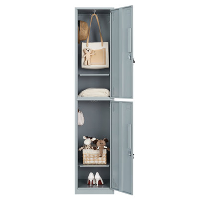 Steelcube Metal 2 - Tier 15'' Gym & Locker Room Locker with Built In ...