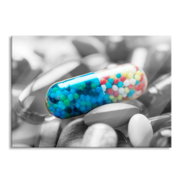 Ebern Designs Colourful Beads In Pill Capsule' - No Frame Print on ...