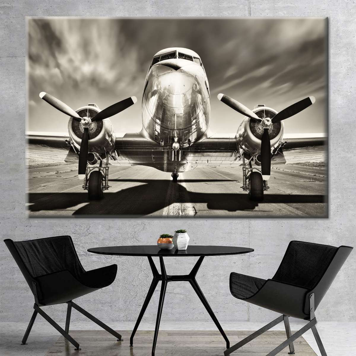 Ebern Designs Vintage Airplane Canvas Print On Canvas Print | Wayfair