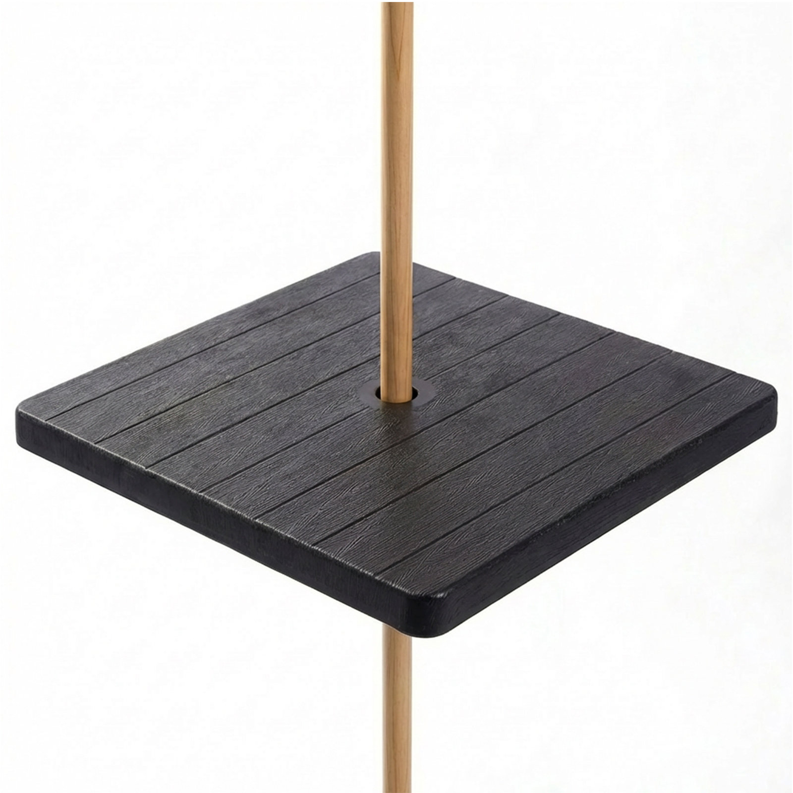 PASAMIC 21" Patio Umbrella Table Top with Hole, HDPE Tray for 1.5 ...