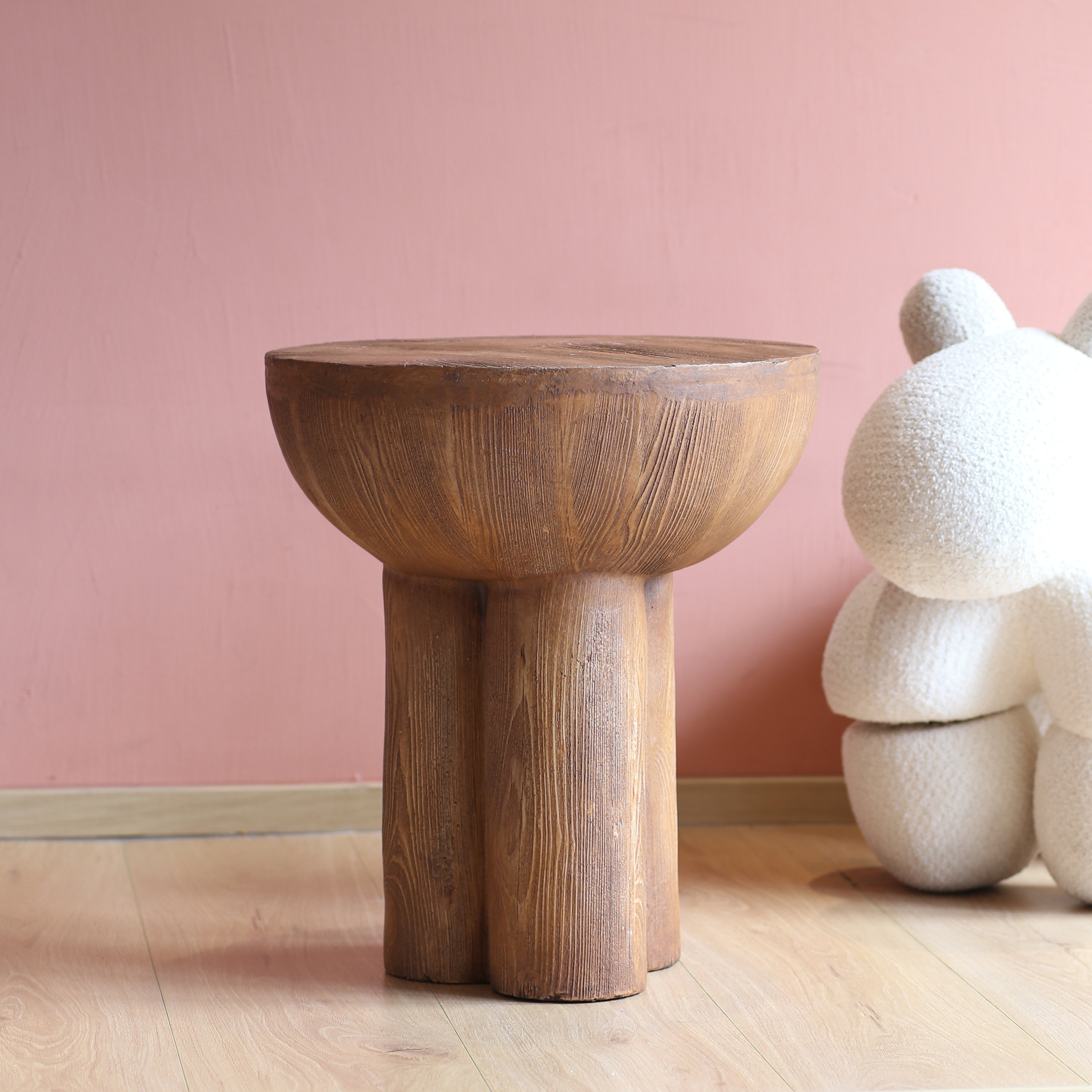 Ebern Designs Laneyah Outdoor Magnesium Oxide Side Table With 3 ...