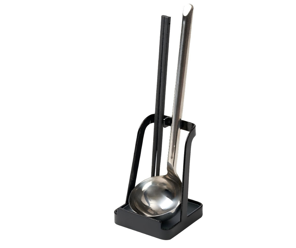 Rebrilliant Tower Ladle Holder-Lid Stand, Black | Wayfair