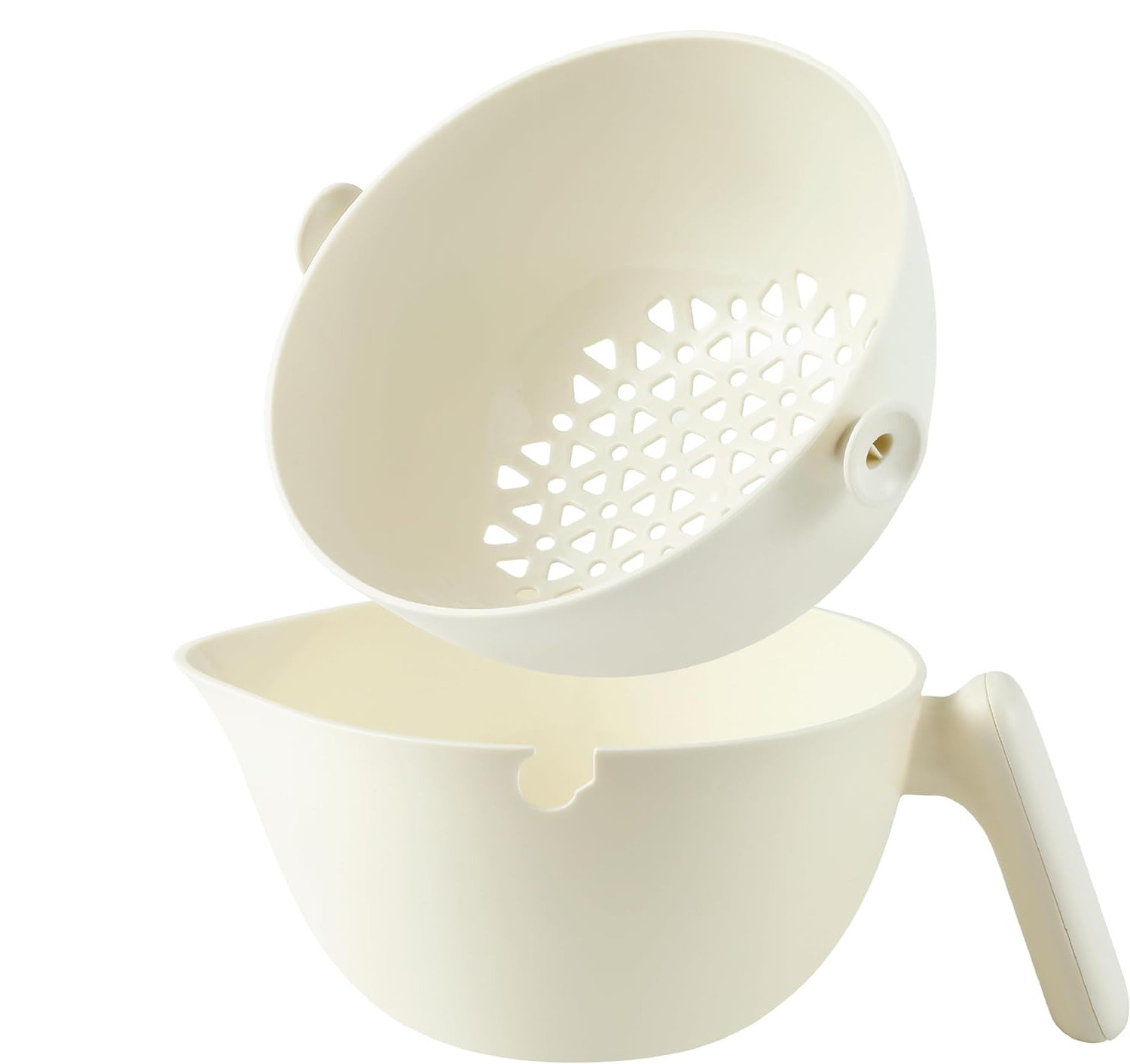 MODVAT White Multifunctional Food Strainer Set with Handle 2 in 1 ...