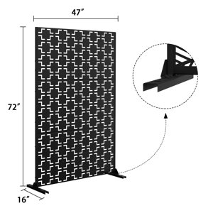 MAYEERTY 6 ft. H x 4 ft. W Metal Privacy Screen & Reviews | Wayfair