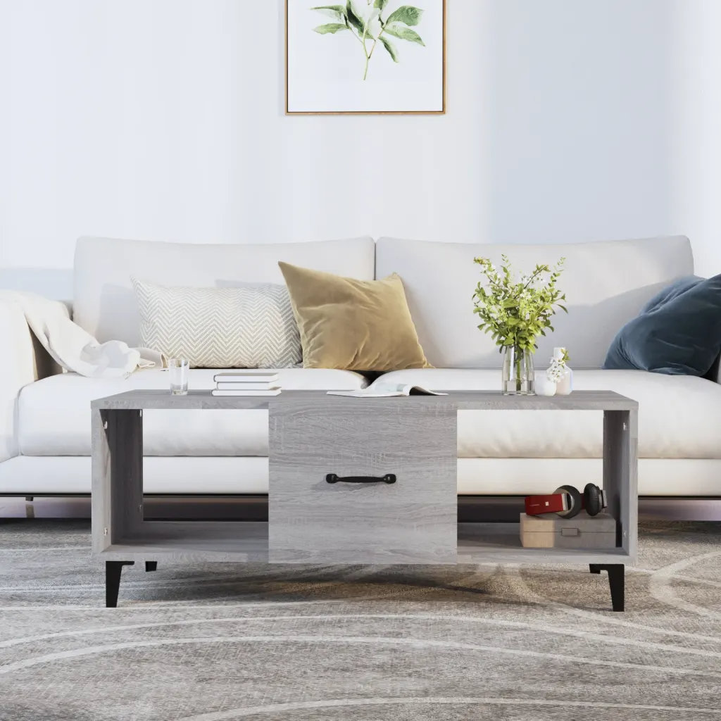 17 Stories Coffee Table Brown Oak 102 x 50 x 40 Cm Engineered Wood | Wayfair.co.uk