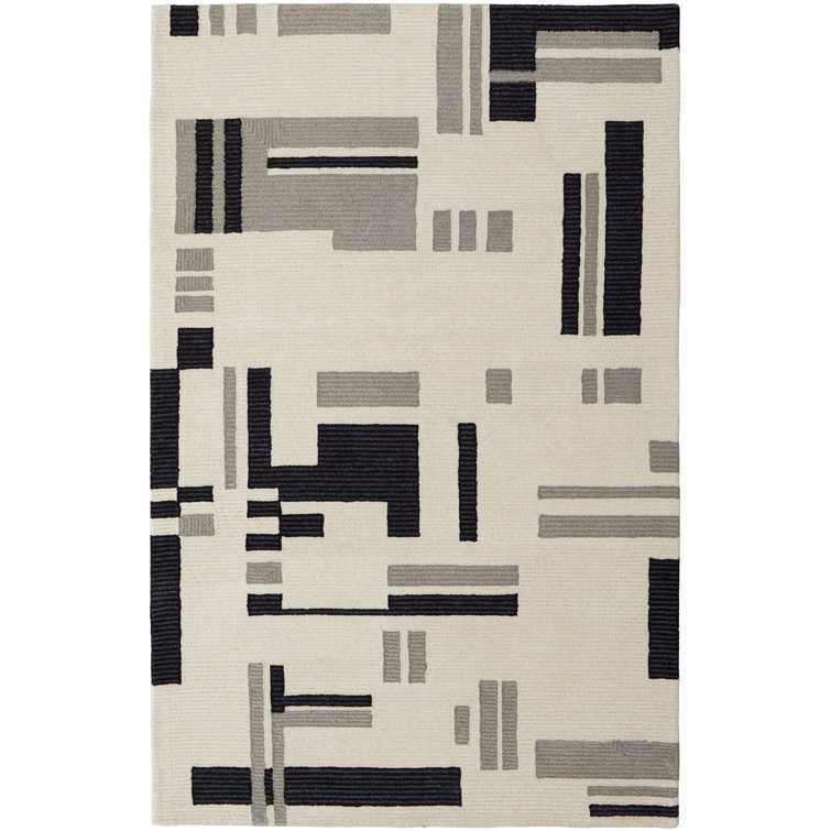 Nya Black/Ivory Rug | AllModern