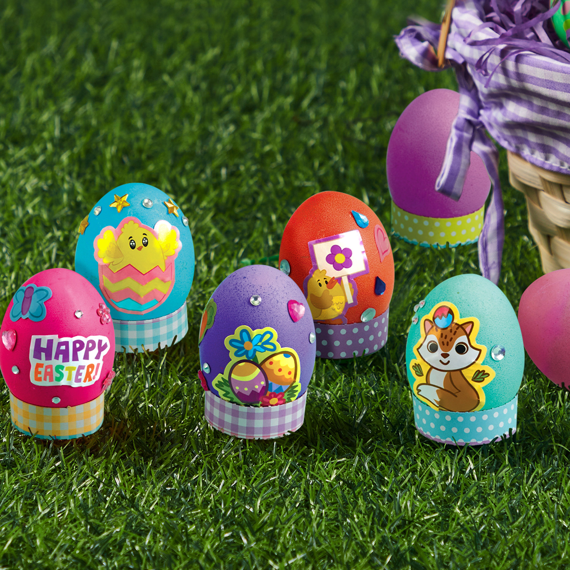 The Holiday Aisle® 20 Pcs Easter Egg Dye Kit with egg tray, stands, and ...